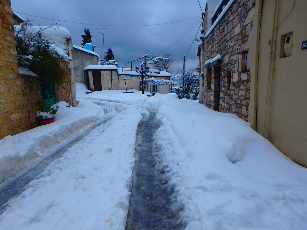 Snow on Crete