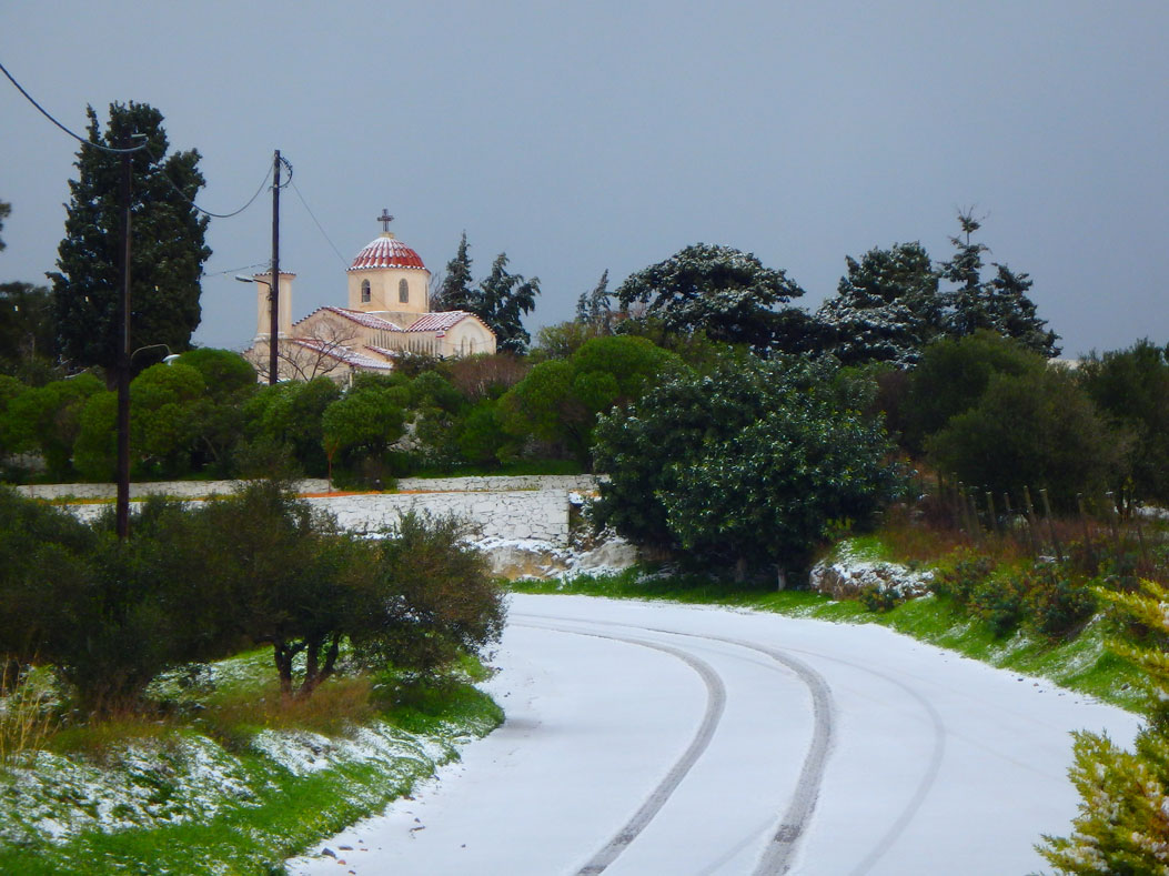 Snow on Crete